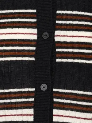 Max Mara Striped Cardigan - Black