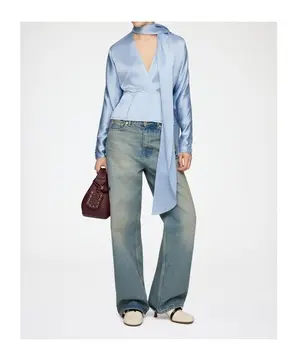 GANNI Blouse In Satin