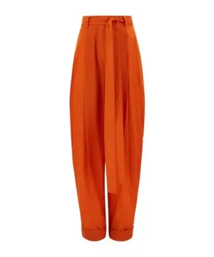 FERRAGAMO Barrel Leg Trouser - Red