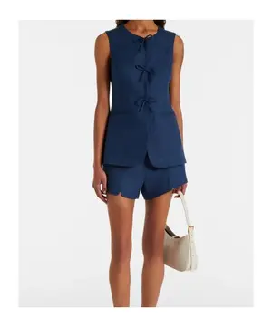 Posse Sabine Vest With Bow Detail - No