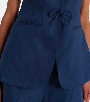 Posse Sabine Vest With Bow Detail - No