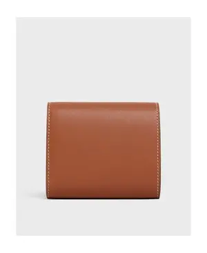 Celine Small Flap Wallet Triomphe In Shiny Smooth Lambskin