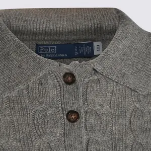 Polo Ralph Lauren Cable-knit Polo Collar Sweater - Grey