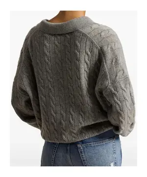 Polo Ralph Lauren Cable-knit Polo Collar Sweater - Grey
