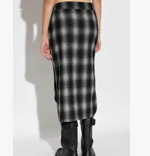 IRO PARIS Plaid Belted Midi Skirt