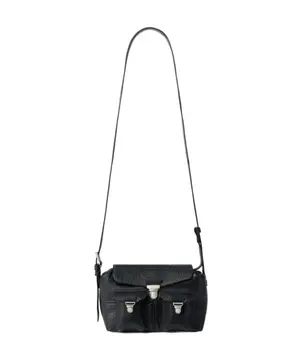 LEMAIRE Mini Soft Zipped Gear Bag In Bubble Lambskin - Black