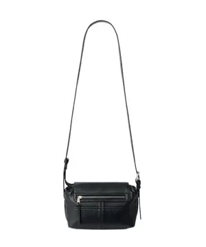 LEMAIRE Mini Soft Zipped Gear Bag In Bubble Lambskin - Black