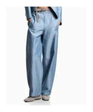 Emporio Armani Wide-leg Jeans With Elasticated Waist