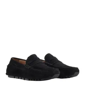 Emporio Armani Suede Penny Moccasins
