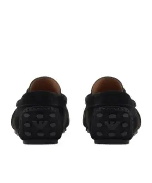 Emporio Armani Suede Penny Moccasins