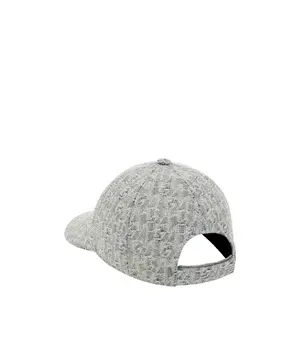 Emporio Armani Cotton Denim Baseball Hat With An All-over Monogram Pattern