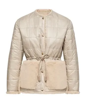 Moncler Tipule Reversible Short Padded Jacket - Light Beige