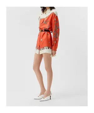 Versace Printed Silk Twill Mini Dress
