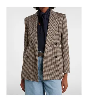 Max Mara Houndstooth Double-breasted Blazer