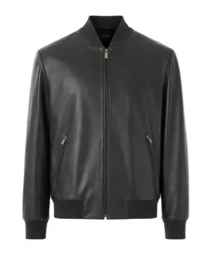 Gucci Zip-up Leather Bomber Jacket