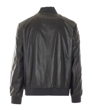Gucci Zip-up Leather Bomber Jacket