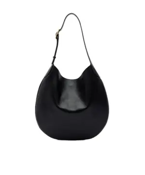 NILI LOTAN Jagger Medium Leather Shoulder Bag - Black