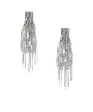 Fabiana Filippi Metal Dangle Earrings With Rhinestones