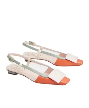 ROGER VIVIER Belle Vivier Slingback Ballerinas In Patent Leather - Multicolour