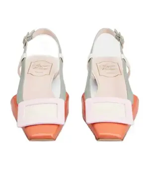 ROGER VIVIER Belle Vivier Slingback Ballerinas In Patent Leather - Multicolour