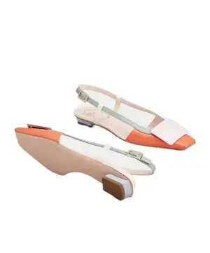 ROGER VIVIER Belle Vivier Slingback Ballerinas In Patent Leather - Multicolour