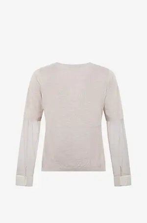 Fabiana Filippi Long Sleeve Crew Neck Sweater