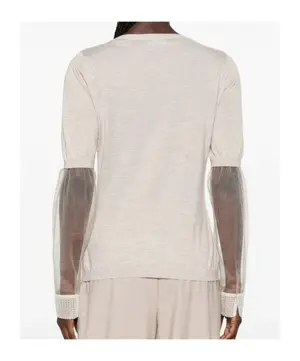 Fabiana Filippi Long Sleeve Crew Neck Sweater