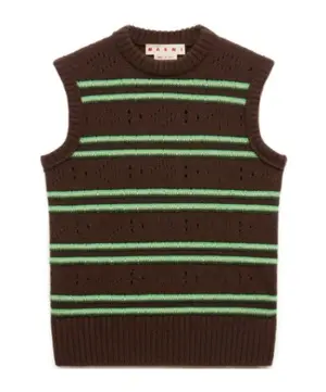 Marni Cashmere Vest With Openwork Knit