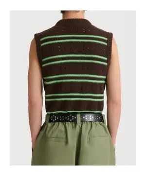 Marni Cashmere Vest With Openwork Knit