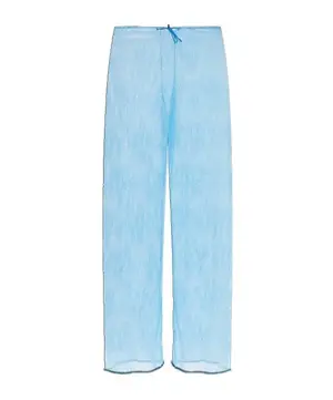Oseree Lace-up Casual Pants - Blue