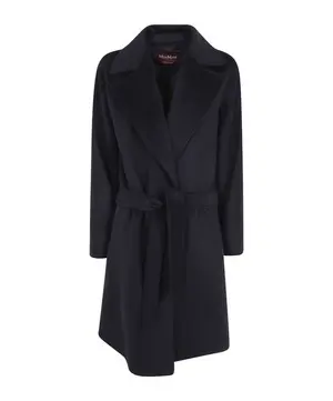 Max Mara Long-sleeved Coat - Black
