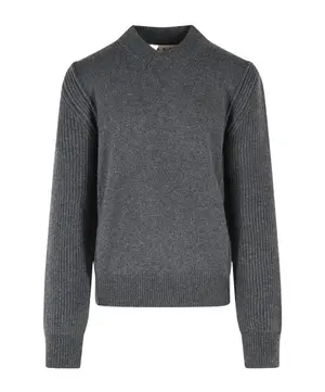 Marni Long-sleeved V-neck Sweater - Grey