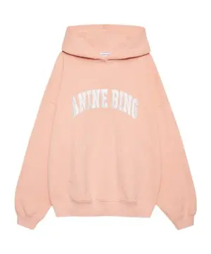ANINE BING Long-sleeved Hooded Sweatshirt With Lettering
