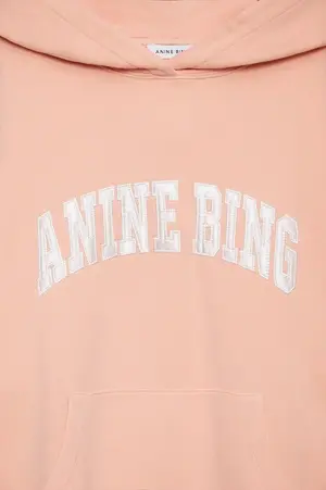 ANINE BING Long-sleeved Hooded Sweatshirt With Lettering