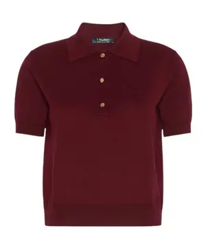 Max Mara Smmpomposa Short-sleeved Knitted Polo Shirt