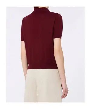 Max Mara Smmpomposa Short-sleeved Knitted Polo Shirt