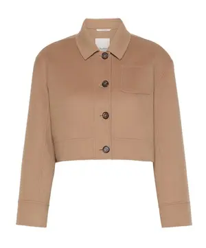 Max Mara Giglio Button-up Jacket - Camel
