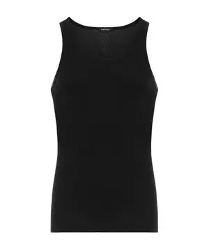 TOM FORD Round Neck Tank Top - Black