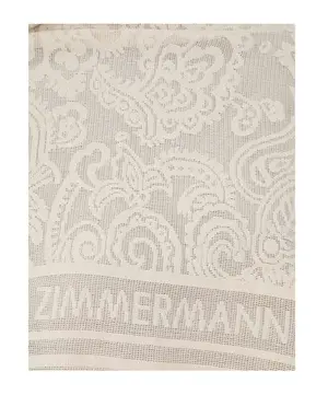 Zimmermann Embroidered Fringed Pareo