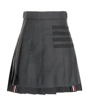 Thom Browne 4 Bar Striped Pleated Mini Skirt