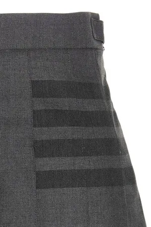 Thom Browne 4 Bar Striped Pleated Mini Skirt