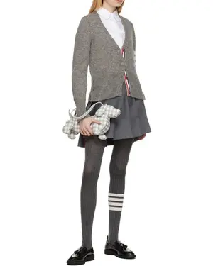Thom Browne 4 Bar Striped Pleated Mini Skirt