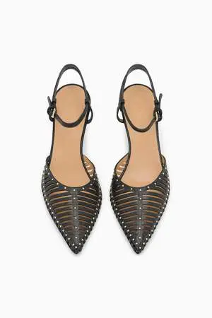 Ulla Johnson Francine Cage Kitten Heel - Noir