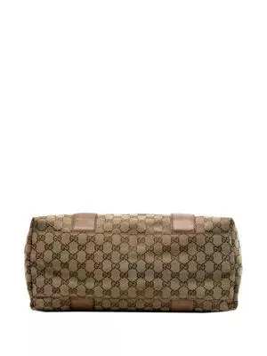 Gucci Gg Canvas Bamboo Libeccio Tote Bag - Neutrals