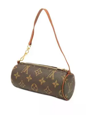 LOUIS VUITTON Monogram Papillon Pochette Handbag - Brown