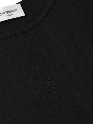 Saint Laurent Cassandre Ribbed-knit Dress