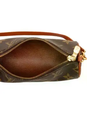 LOUIS VUITTON Monogram Papillon Pochette Handbag - Brown