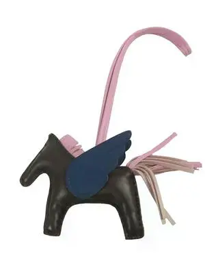 Hermès 2023 Milo Lambskin And Swift Grigri Rodeo Pegase Bag Charm - Red