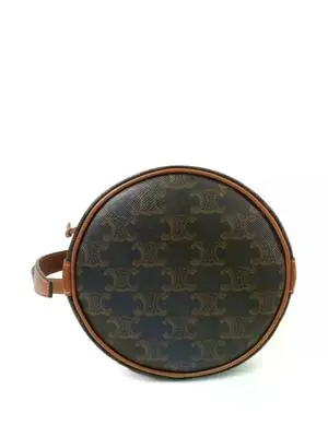 Celine Triomphe Drawstring Bucket Bag - Brown