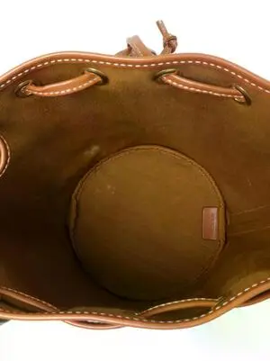 Celine Triomphe Drawstring Bucket Bag - Brown